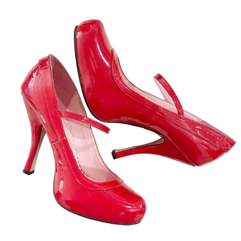 Leg Avenue Red Patent Leather Baby Doll High Heels Si… - Gem